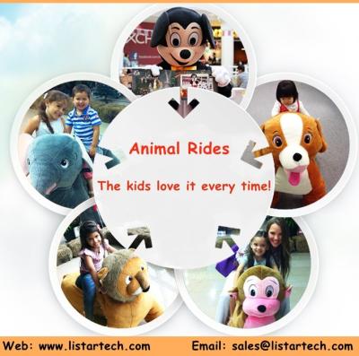 China Walking Electric Battery Kiddie Ride Soft Indoor Playground Toys Happy rides on animals for sale