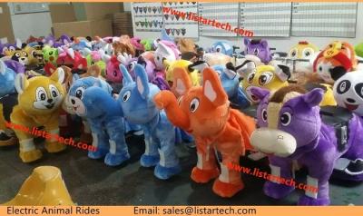 China Animal Rides For Sale Stuffed Animals With Wheels Led Light and Music Wheel Animation for sale