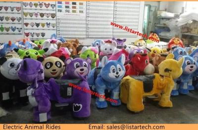 China Coin Operated Walking Animal Coin Operated Plush Motorcycle Electric Motorized Toy for sale