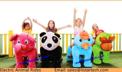 China Electric Battery Operated Motorized Plush Riding Animals Cycling for Children and Adults for sale