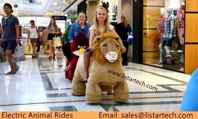 China Animation Plush Toys Play By Play Plush Animal Scooters Happy Rides for Kids and Adults for sale