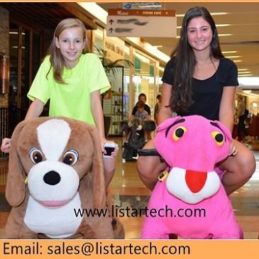 China walking ride on mall stuffed animals with battery bicycle led animal for sale