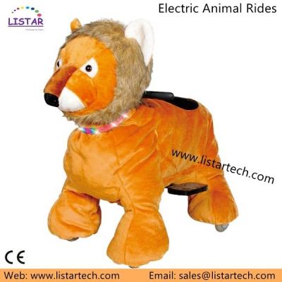 China Motorized Plush Riding Animals Bicycle Led Flashing Light Animal Toy Cars on Ride for sale