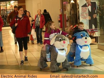 China Coin Operated Animal Rides with LED Flashing Lights and Music, Coin Operated Plush Ride for sale