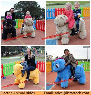 China Outdoor Amusement Rides Stuffed Animals With Wheel Motorized Plush Riding Animals Ride for sale