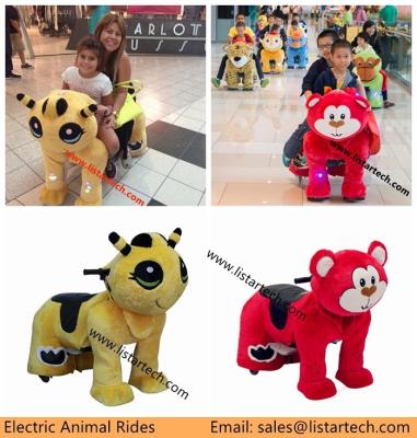 China motorized plush animals plush animals motorized zippy rides Shopping Mall Animal Rides for sale