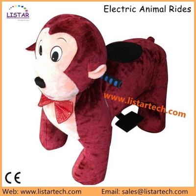 China Lovely Monkey Children Animal Rides Plush Ride on Wild Animals Electric Animal Toy for sale