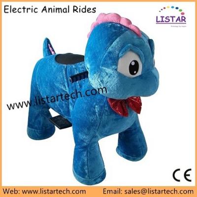 China Blue Dragon Popular Children Rides Game Electrical Animal Ride on Toy Plush Rides in Mall for sale