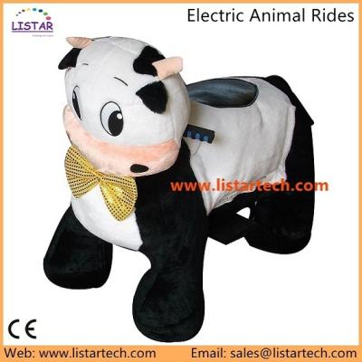 China Electric Walking Rides with Animal Fur, Playground Riding Machines in Amusement Park - Cow for sale