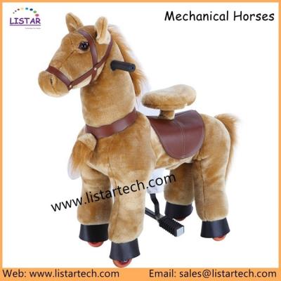 China Plush Rocking Horse on Wheels with Movement for Kids, Tennessee Walking Pony Walking Horse for sale