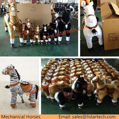 China Big Popular Toy Horse on Wheels, Plush & Stuffed Toy Horse Pony Animals for Kids & Adults for sale