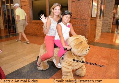 China motorized animals plush walking animals Coin Operated Animal Rides for Mall for sale