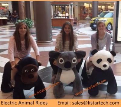 China rechargeable plush motorized animals coin operated plush electric rides for sale