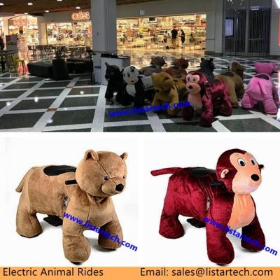 China stuffed animals to paint stuffed animals with wheel coin operated battery animal for sale