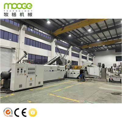China Plastic Pelletizing Extruder voor HDPE, LDPE, LLDPE Rigid Flakes Recycling Plastic Recycling Pellet Machine Te koop