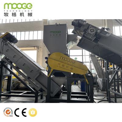 China HDPE Rigid Bottle Crushing Washing Line for High-Quality Flakes with Friction & Hot Washing for sale