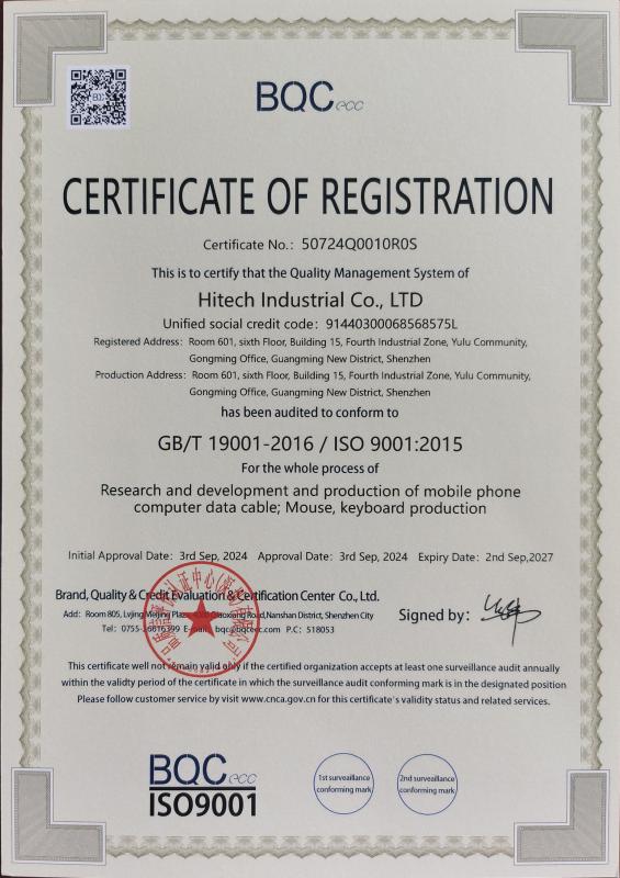ISO - Hitech Industrial Co., Ltd