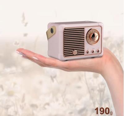 China Classic Retro Style Wireless Speaker Mini Portable Bluetooth Speaker With Volume Adjusting Knob for sale