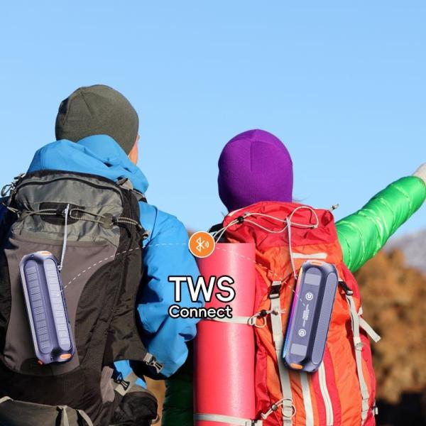 Quality Custom Solar Bluetooth Speaker IPX6 Waterproof Wireless Outdoor Speaker With TWS 3600mAh for sale