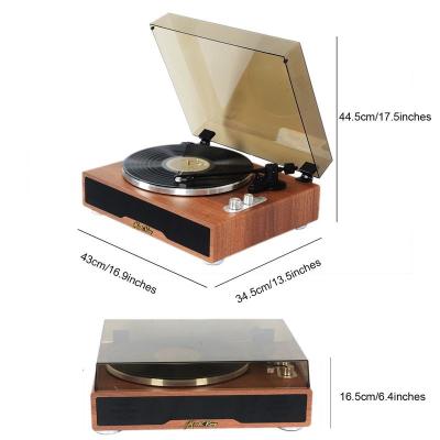 China Vinyl Record Player Bluetooth Speaker Vintage Wooden Gramophone Bluetooth Speaker for sale
