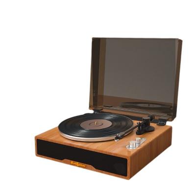 China Vinyl Record Player Bluetooth Speaker Vintage Wooden Gramophone Bluetooth Speaker for sale