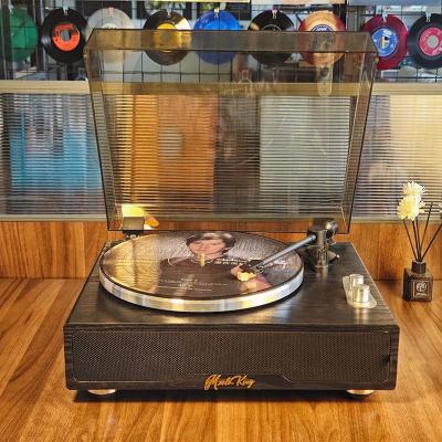 China Vinyl Record Player Bluetooth Speaker Vintage Wooden Gramophone Bluetooth Speaker for sale