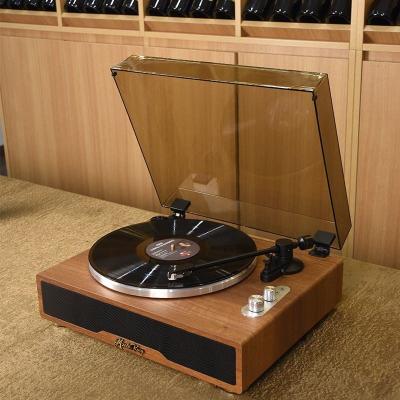 China Vinyl Record Player Bluetooth Speaker Vintage Wooden Gramophone Bluetooth Speaker for sale