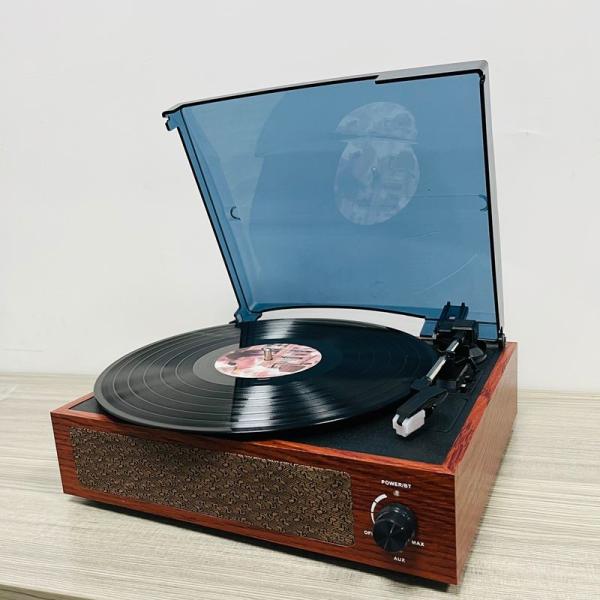 Quality Vintage Record Player With Built In Speakers , 3 Speed Turntable With Speakers for sale