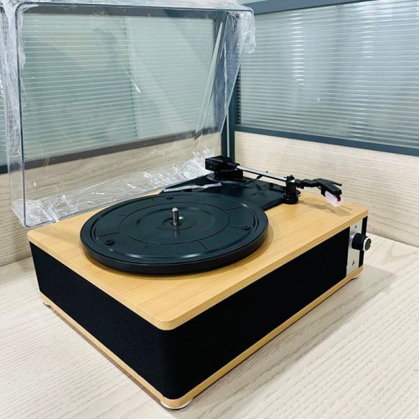 Quality Vintage Vinyl Bluetooth Speaker Retro Design 3 Speed Record Player Speaker With for sale