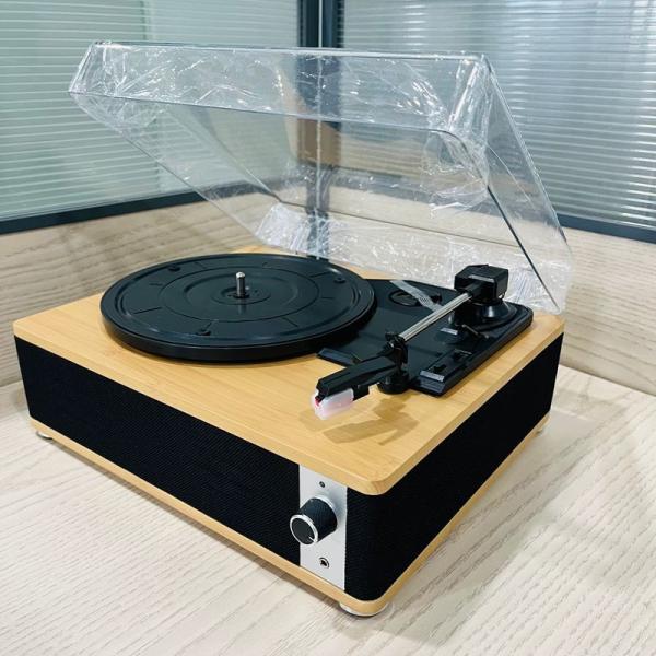 Quality Vintage Vinyl Bluetooth Speaker Retro Design 3 Speed Record Player Speaker With for sale