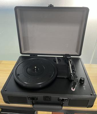 China 3 Speed Bluetooth Turntable Speakers Vintage Suitcase Vinyl Record Speaker for sale