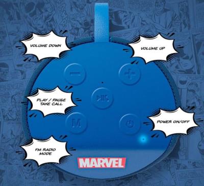 China OEM Portable Bluetooth Speaker 5.3 Marvel Themed Speaker 5W Sound 10m Range for sale