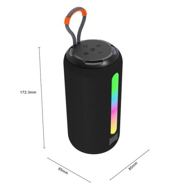Quality 1200mAh Portable Fabric Wireless Speaker , TWS Bluetooth Speaker With RGB Light for sale