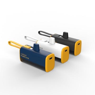 China 5000mAh Capsule Shaped Multi Device Power Bank With Digital Display Logo Customized for sale