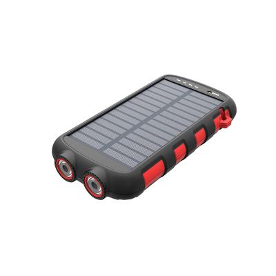 China IPX6 Waterproof Solar Power Bank 20000mAh 15W Wireless Charging With 2W LED Lights for sale