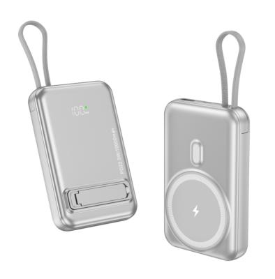 China Smartphone Magsafe Power Bank With Stand , Portable Fast Charging Power Bank 10000mAh for sale
