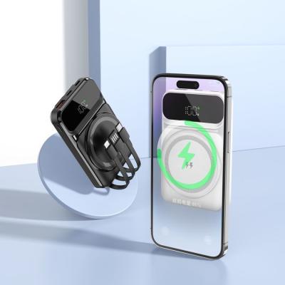 China OEM 10000mAh Magnetic Power Bank Wireless / Wired Super Fast Charging Power Bank for sale