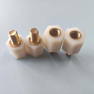 China M6 Hex Standoff Spacer Brass Nylon Pillar Isolation Distance Bolts for sale