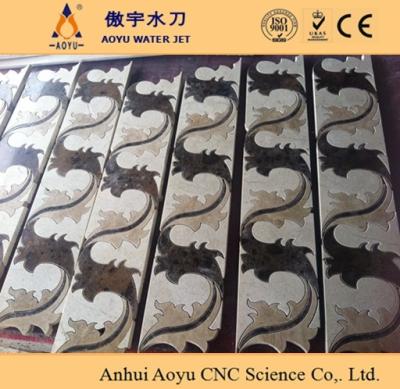 Cina 4- Tagliatrice di pietra Waterjet di CNC di asse per il pavimento/la progettazione medaglione delle mattonelle con il fascio del cavalletto/braccio filying in vendita