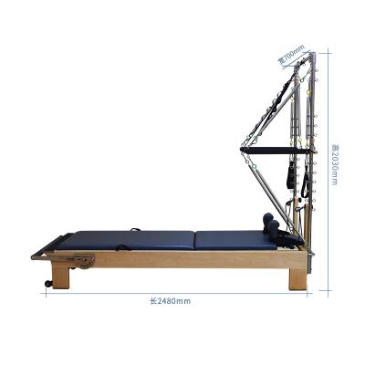 China Half Height Dual Use Pilates Frame Two In One Fitness Equipment Maple Wood For Gym Use for sale