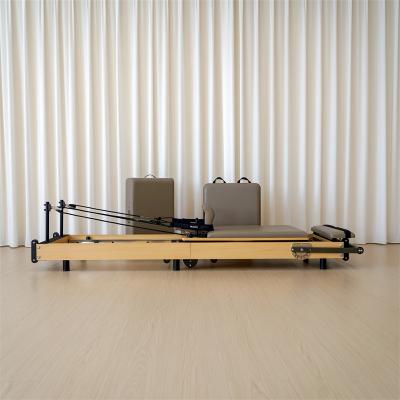 China Home Foldable PiyWood Yoga Reformer Pilates Machine For Home Fitness Bodybuilding Pilates Studio for sale