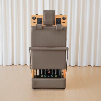 China Wooden Adjustable Folding Pilates Reformer Multifunction Portable Health Home Gym Use for sale