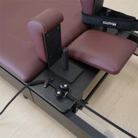 China Foldable Pilates Reformer 237x61x28cm Adjustable Portable Wood Plywood Custom Logo for sale