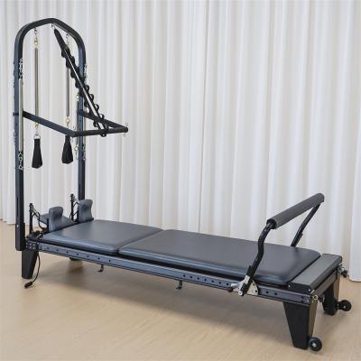 China Jaalee Aluminum Alloy Full Track Gray Pilates Reformer Half Tower Aerial Acrobatic Equipment for sale