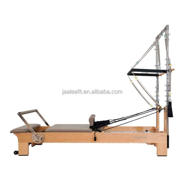 Quality Custom Maple Wood Pilates Reformer Half Trapeze Machine Home Studio Gym Tool With Tower for sale