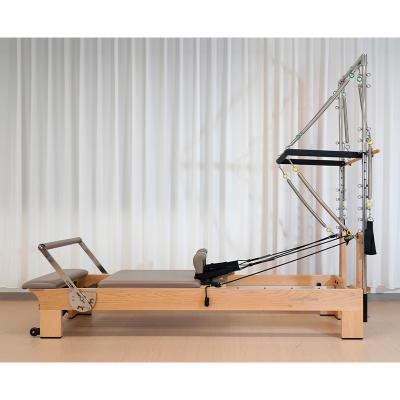 China Dual Use Half Height Pilates Frame Two In One Fitness Equipment Maple Wood For Gym Use for sale