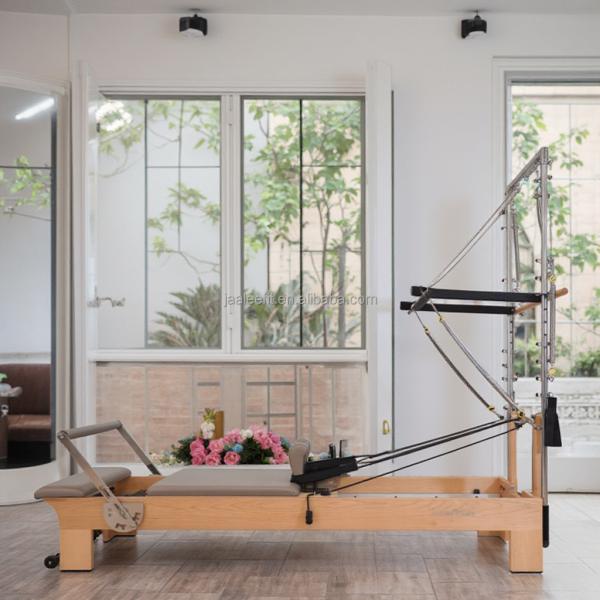 Quality Maple Wood Pilates Reformer Tower With Half Trapeze Machines Exercise Oak Core Beech Wood for sale