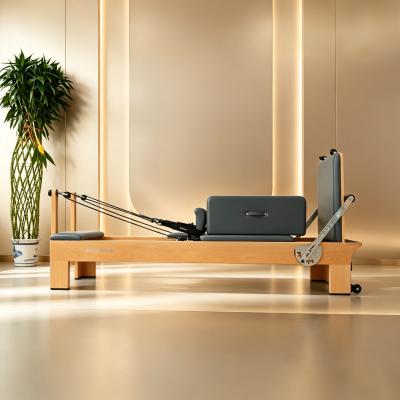 China Smooth Wood Reformer Adjustable Fitness Equipment For Home Maple Wood for sale