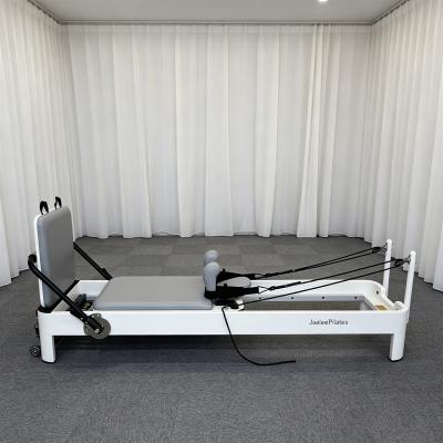 China Professional White Beech Wood Pilates Reformers Portable For Studios Australia Pilates for sale