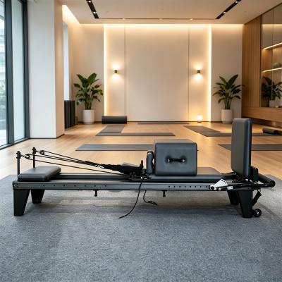 China Commercial Infinite Footbar Black Aluminum Pilates Reformer Fitness Center for sale